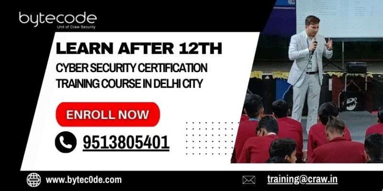 Learn after 12th cyber security certification training course in delhi city